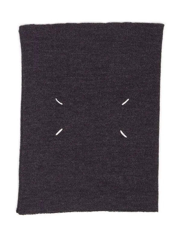 MAISON MARGIELA Four Stitch Wool Scarf - Grey