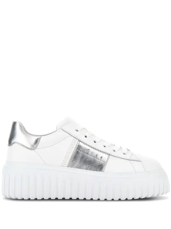 Hogan H-stripes Lace-up Sneakers - White