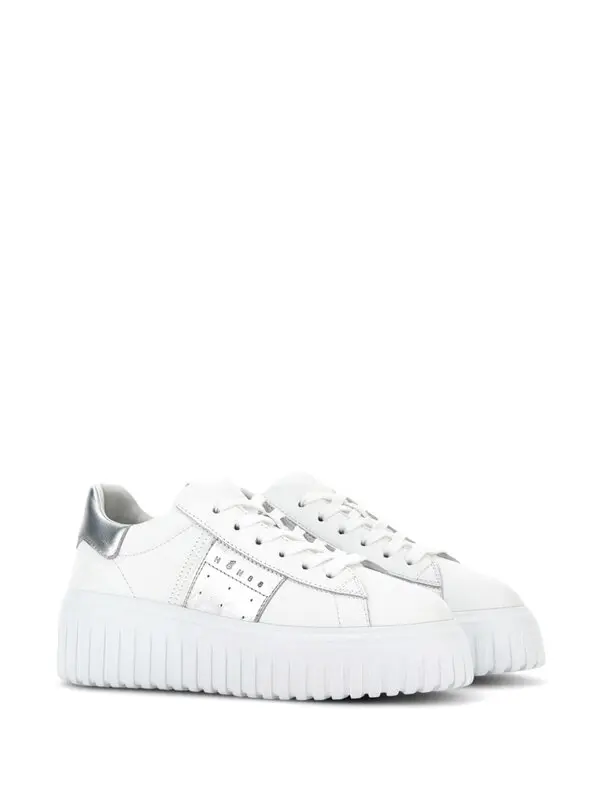 Hogan H-stripes Lace-up Sneakers - White
