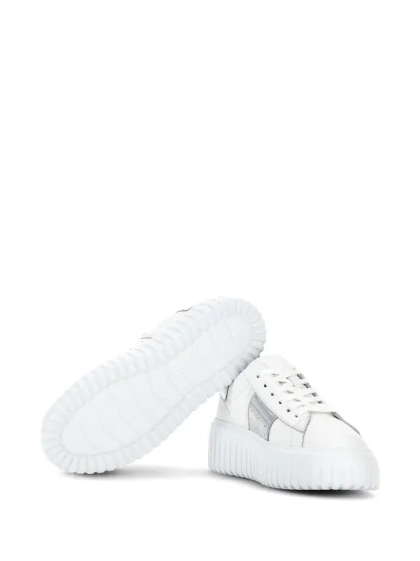 Hogan H-stripes Lace-up Sneakers - White