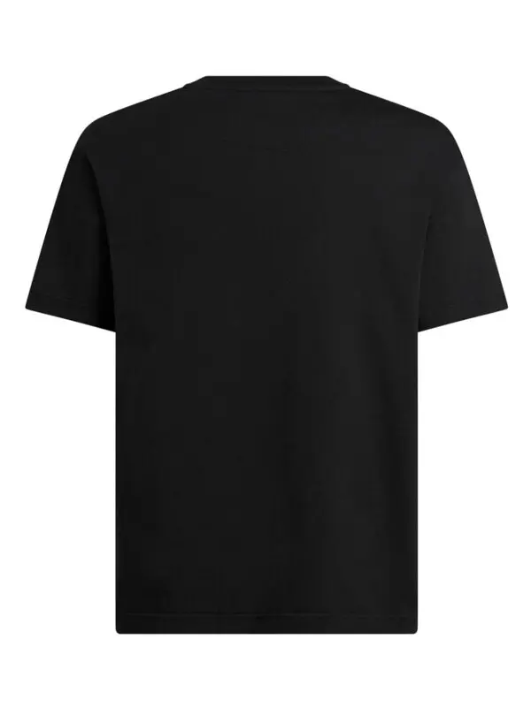 Etro Logo-embroidered Cotton T-shirt - Black