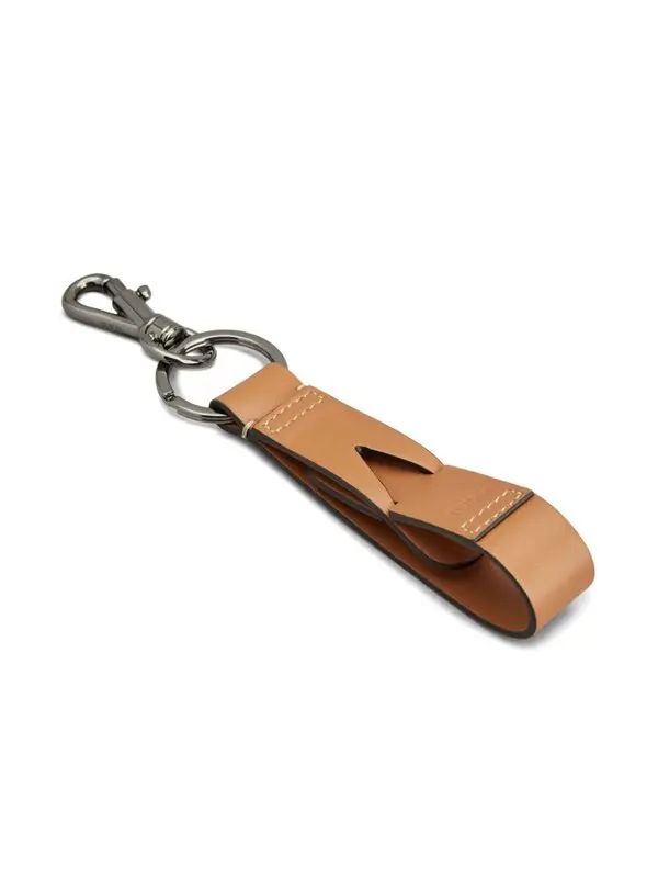 TOD'S Greca Logo Key Holder - Brown