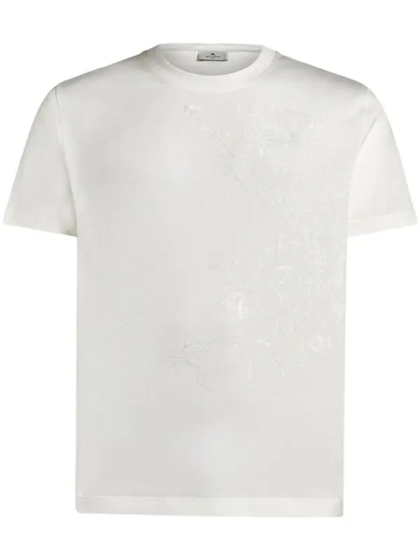 Etro Embroidered-design Cotton T-shirt - White