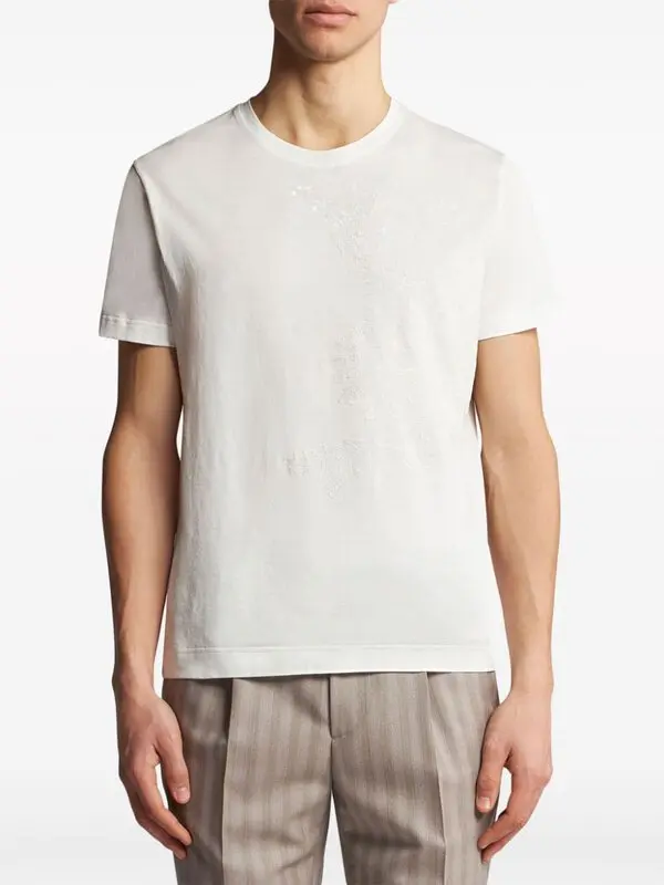 Etro Embroidered-design Cotton T-shirt