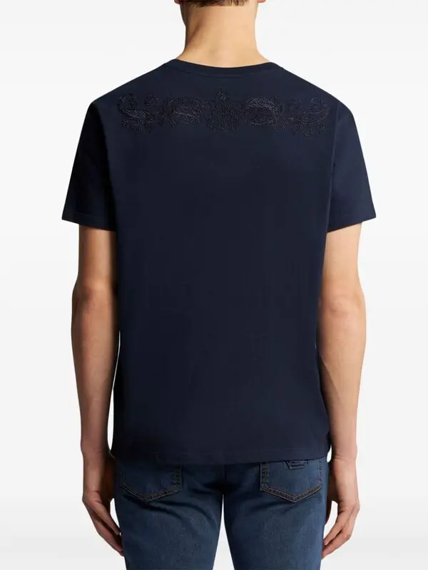 Etro Logo-embroidered Cotton T-shirt