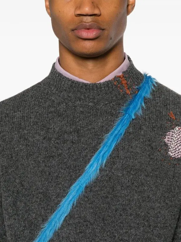 Marni Shetland Ripped-detail Jumper