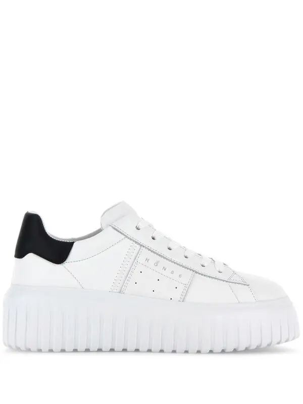 Hogan H-stripes Leather Sneakers - White