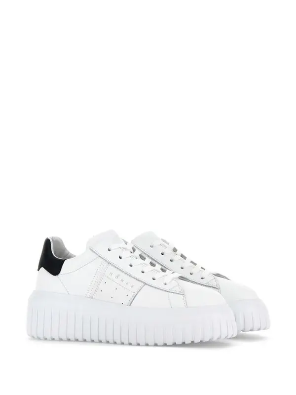 Hogan H-stripes Leather Sneakers - White