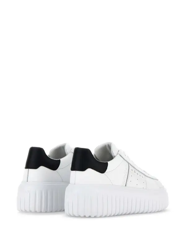 Hogan H-stripes Leather Sneakers - White