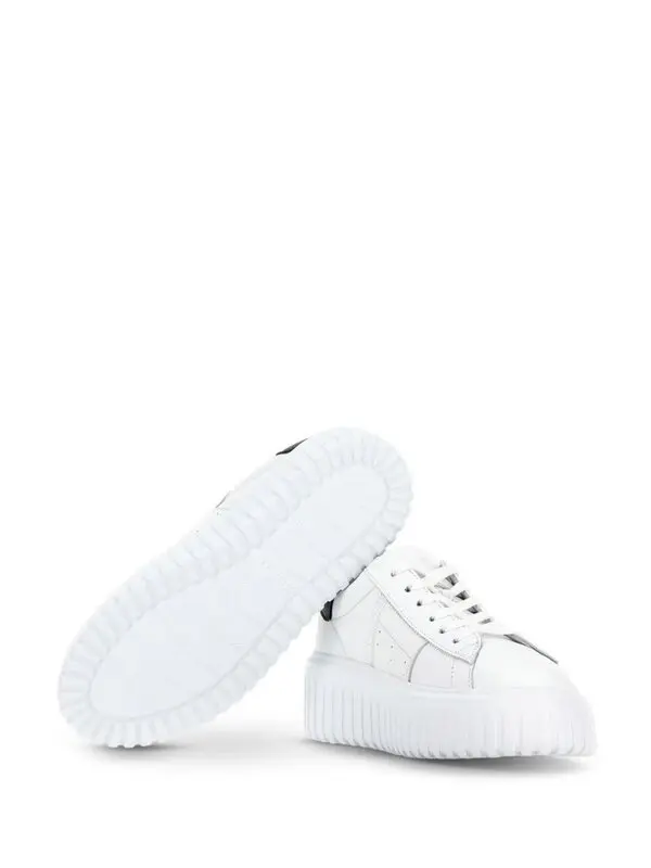 Hogan H-stripes Leather Sneakers - White