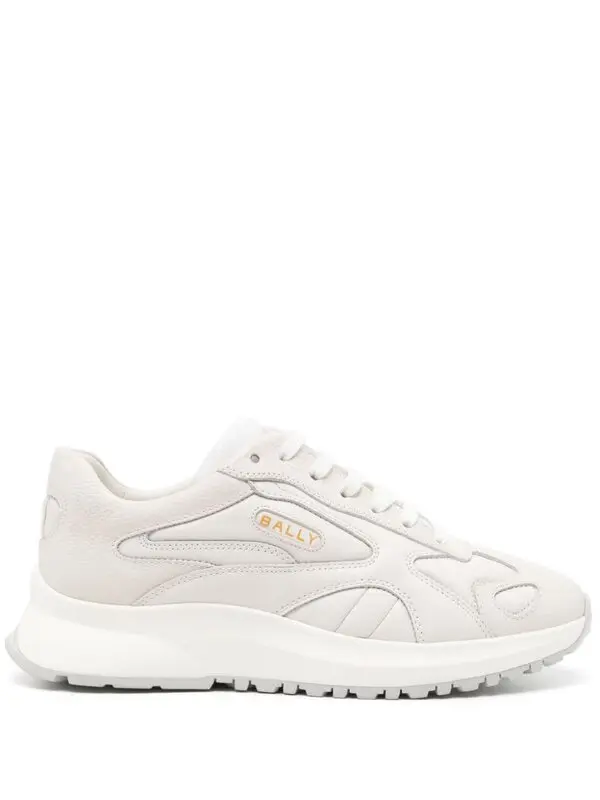 Bally Panelled Leather Sneakers - White