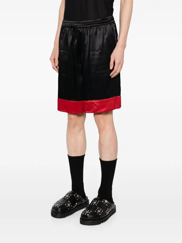 Off-White Logo Print Wide Leg Shorts