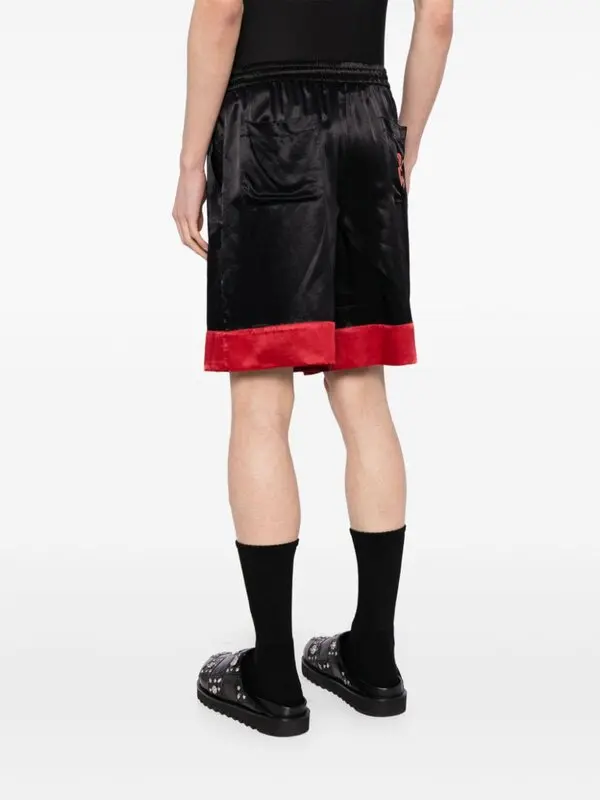 Off-White Logo Print Wide Leg Shorts