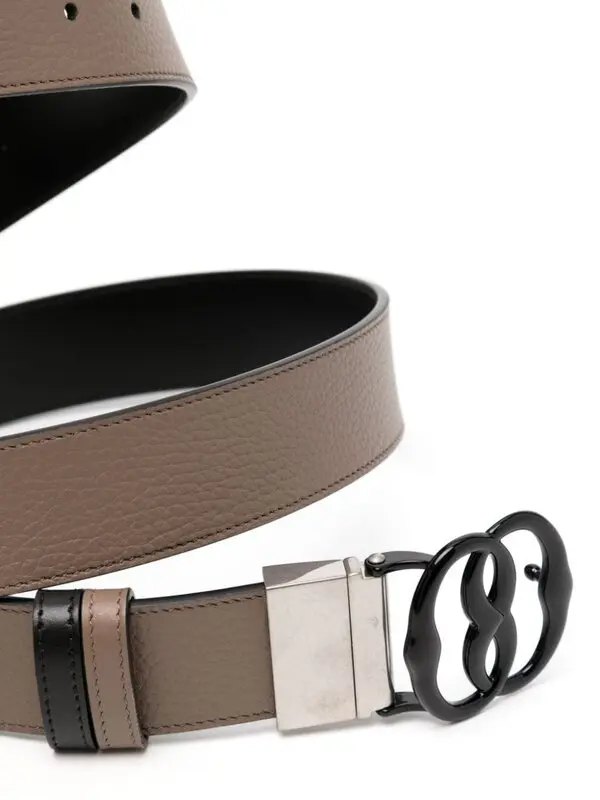 Bally Logo-buckle Reversible Leather Belt