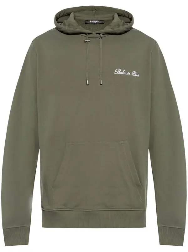 Balmain Logo-embroidered Hoodie