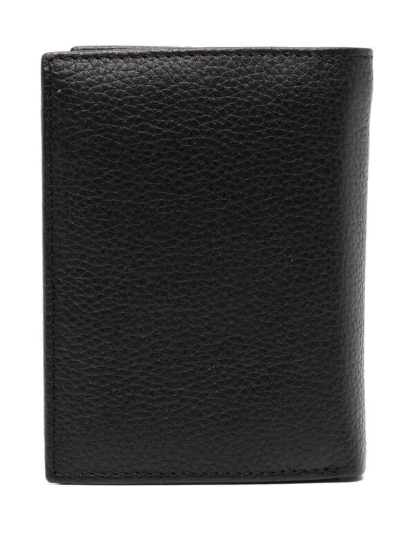 BOSS Logo-plaque Leather Wallet - Black