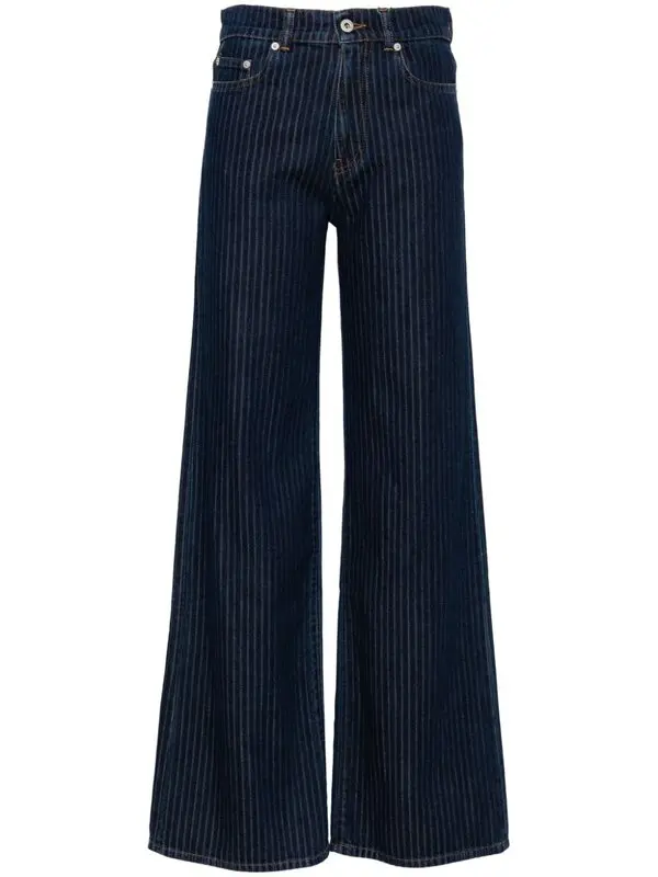 Kenzo Ayame Striped Straight-leg Jeans