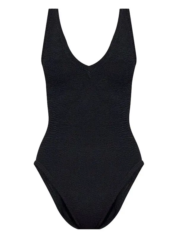Hunza G Sadie Seersucker Swimsuit - Black