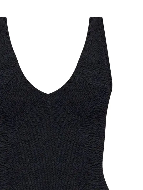 Hunza G Sadie Seersucker Swimsuit - Black