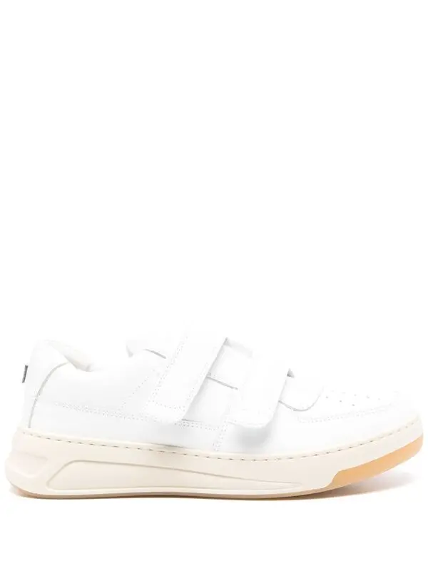 Acne Studios Logo-plaque Leather Sneakers - White