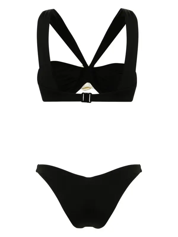 LA REVECHE Floral-appliqué Bikini