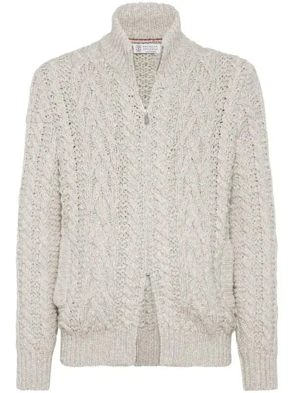 Brunello Cucinelli Cable-knit Zip-up Cardigan