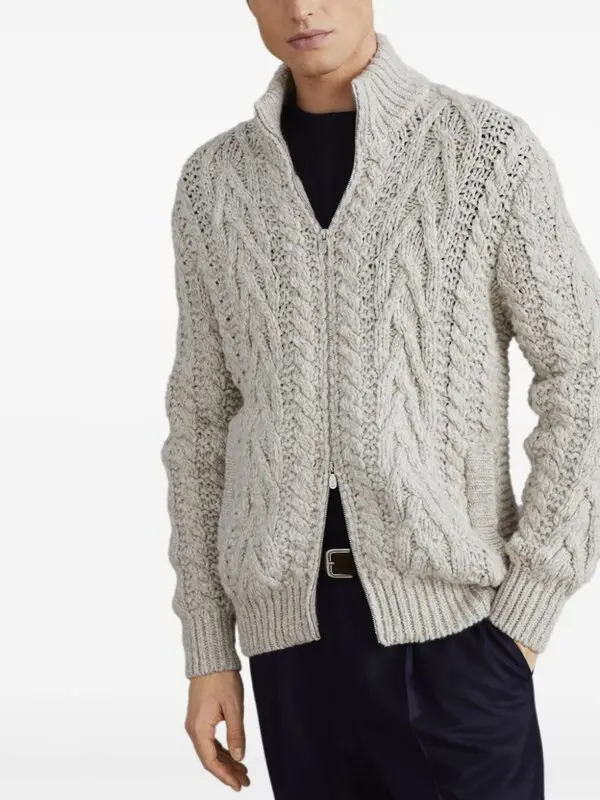 Brunello Cucinelli Cable-knit Zip-up Cardigan