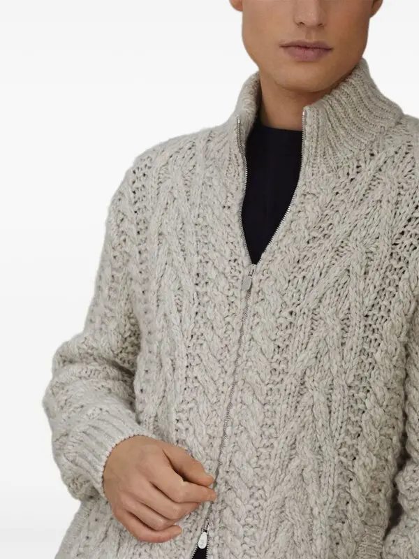 Brunello Cucinelli Cable-knit Zip-up Cardigan