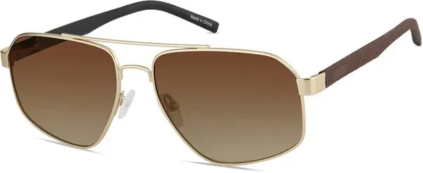 Zenni Aviator Full Rim Sunglasses - Gold