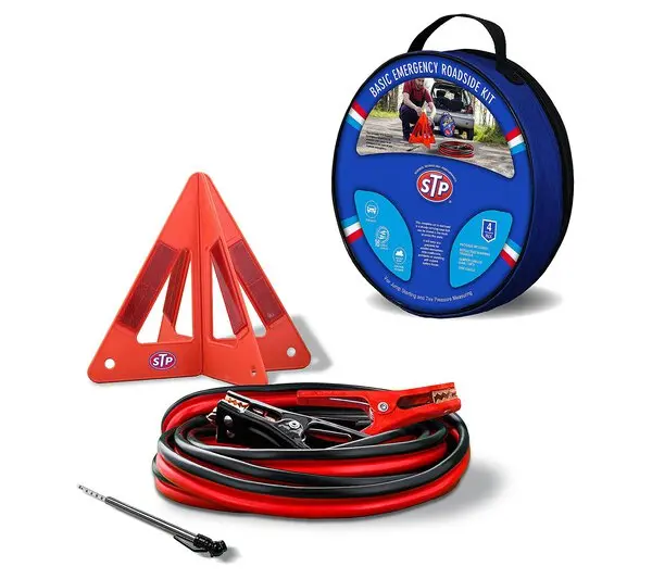 STP Basic 4-pc Emergency Roadside Kit W/16 Ft J Umper Cables - One-color