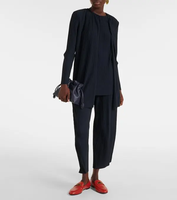 Max Mara Cambusa Pleated Top - Blue