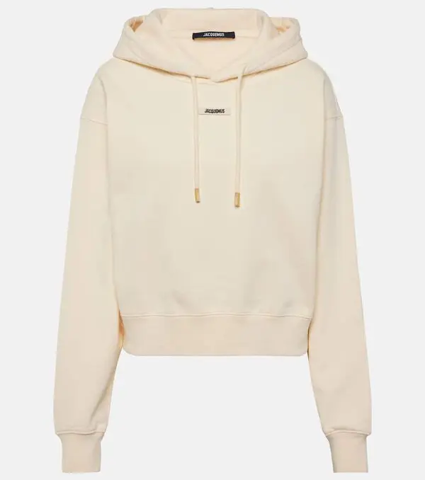 Jacquemus Le Hoodie Gros Grain Cotton Hoodie - Beige