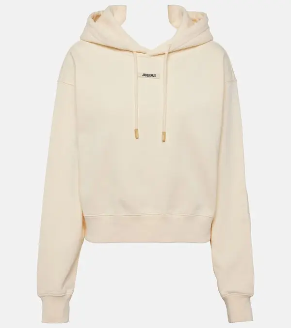 Jacquemus Le Hoodie Gros Grain Cotton Hoodie - Beige