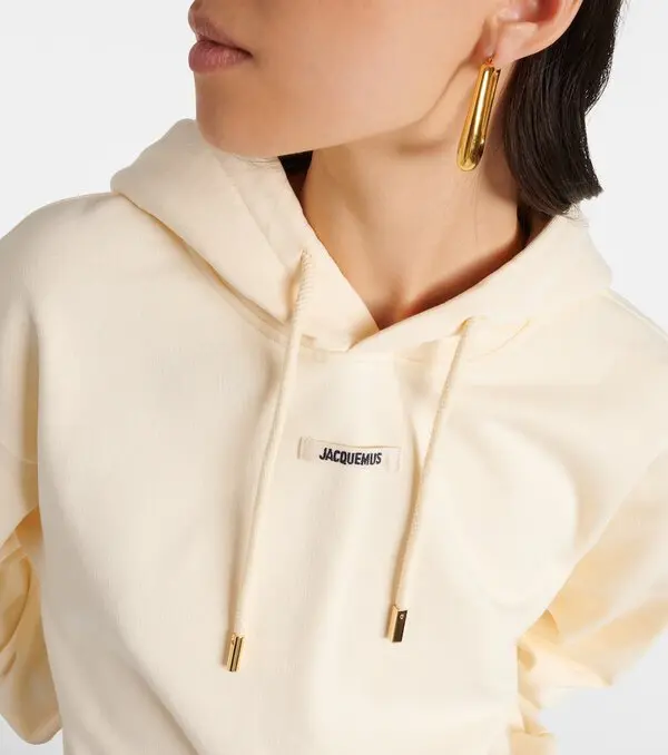 Jacquemus Le Hoodie Gros Grain Cotton Hoodie - Beige