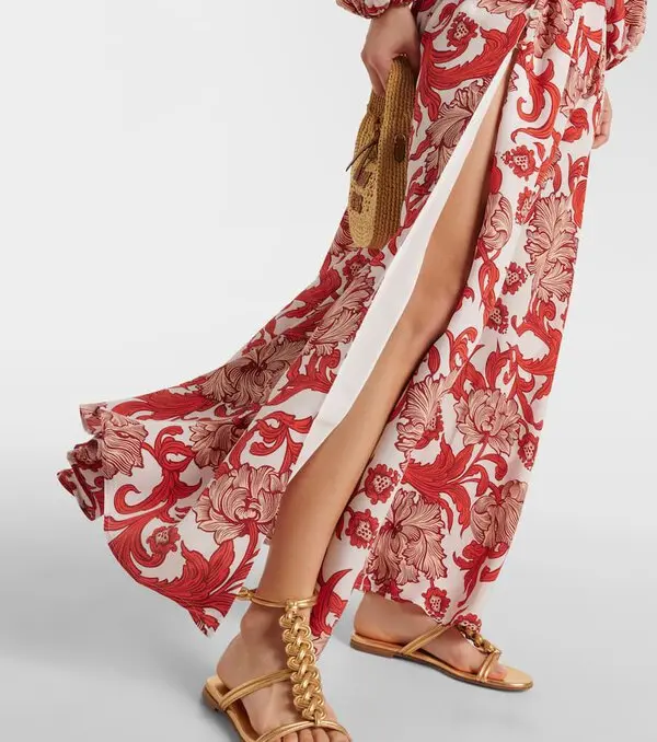 La DoubleJ Camerino Printed Silk Maxi Dress - Multicoloured