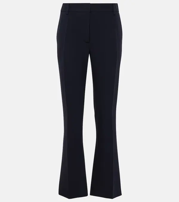 Valentino Garavani Cady Couture High-rise Flared Pants - Blue
