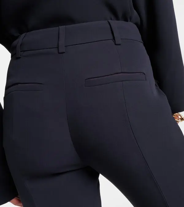Valentino Garavani Cady Couture High-rise Flared Pants - Blue