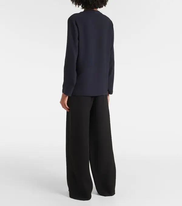Valentino Garavani Vgold Cady Couture Top - Blue