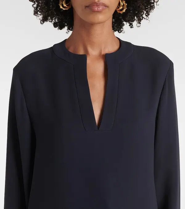 Valentino Garavani Vgold Cady Couture Top - Blue