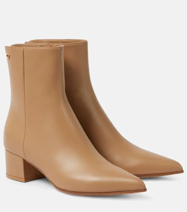 GIANVITO ROSSI Lyell 45 Leather Ankle Boots