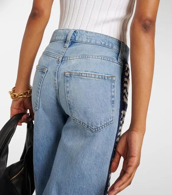 FRAME Le Jane Crop Crochet Straight Jeans
