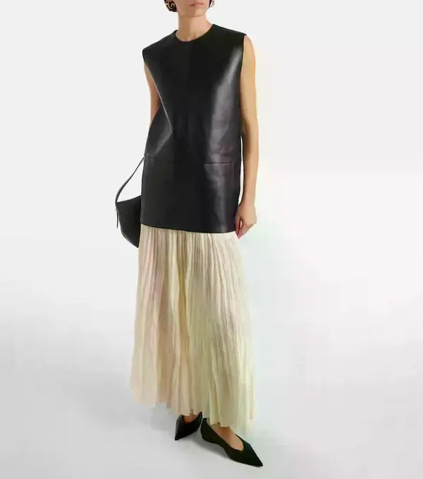 TOTEME Leather Sleeveless Top