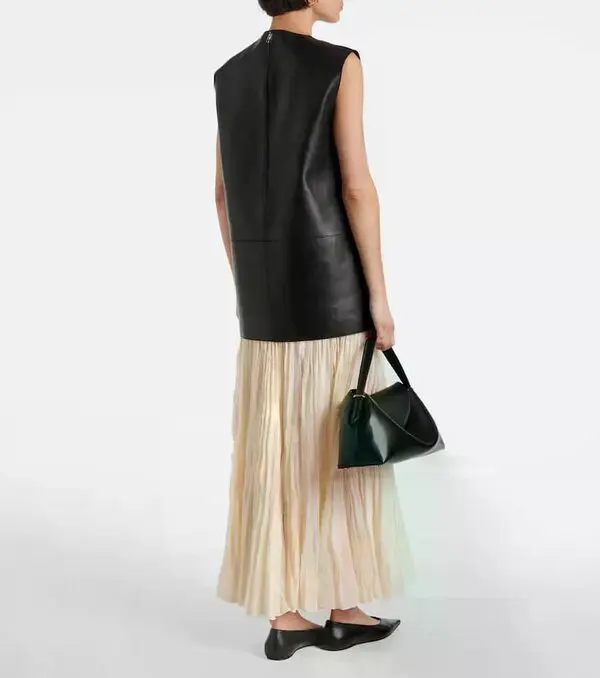 TOTEME Leather Sleeveless Top