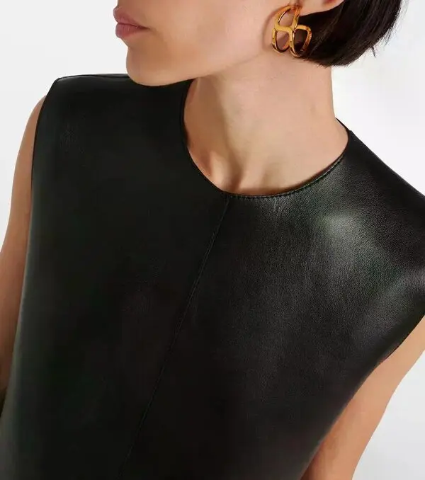 TOTEME Leather Sleeveless Top
