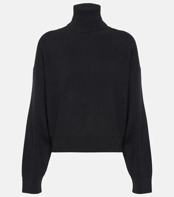 Brunello Cucinelli Wool, Cashmere, And Silk Turtleneck Sweater - Black