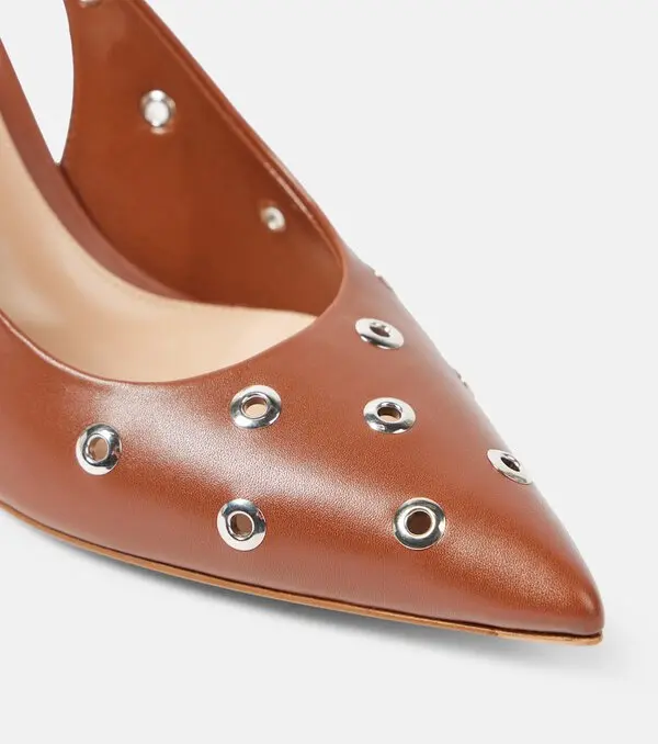 GIANVITO ROSSI Lydia 70 Leather Slingback Sandals