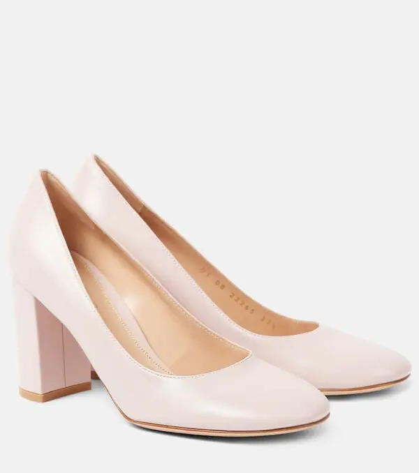 GIANVITO ROSSI 85 Leather Pumps - Pink
