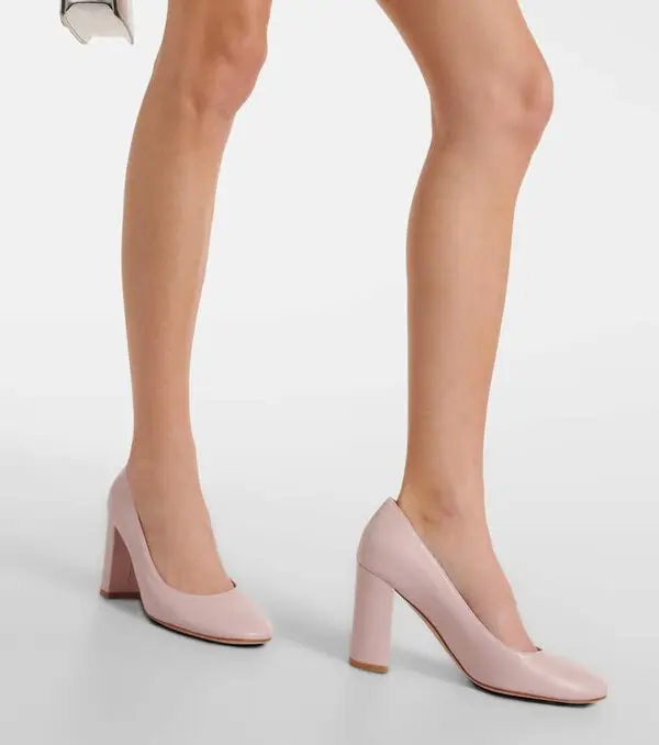GIANVITO ROSSI 85 Leather Pumps - Pink