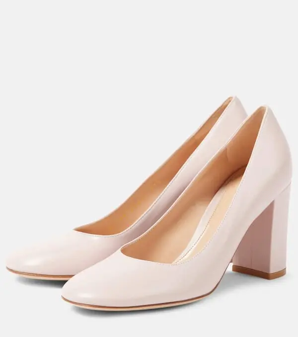 GIANVITO ROSSI 85 Leather Pumps - Pink