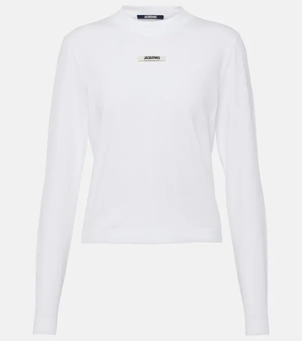 Jacquemus Le T-shirt Gros Grain Manches Longues" Long Sleeve Top - White